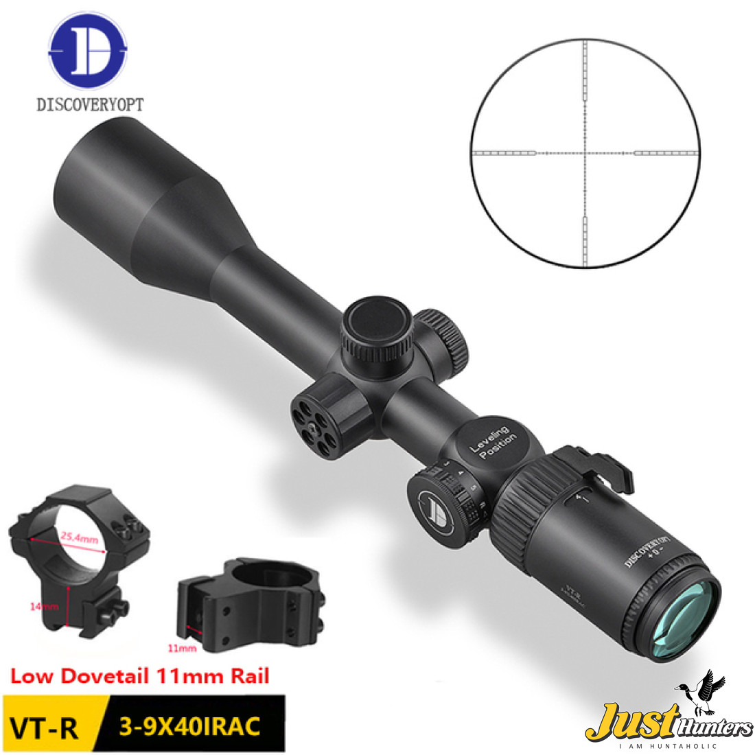 Discovery Optics VT-R 3-9X40 IRAC Scope - Hunting, Shooting, Airguns ...
