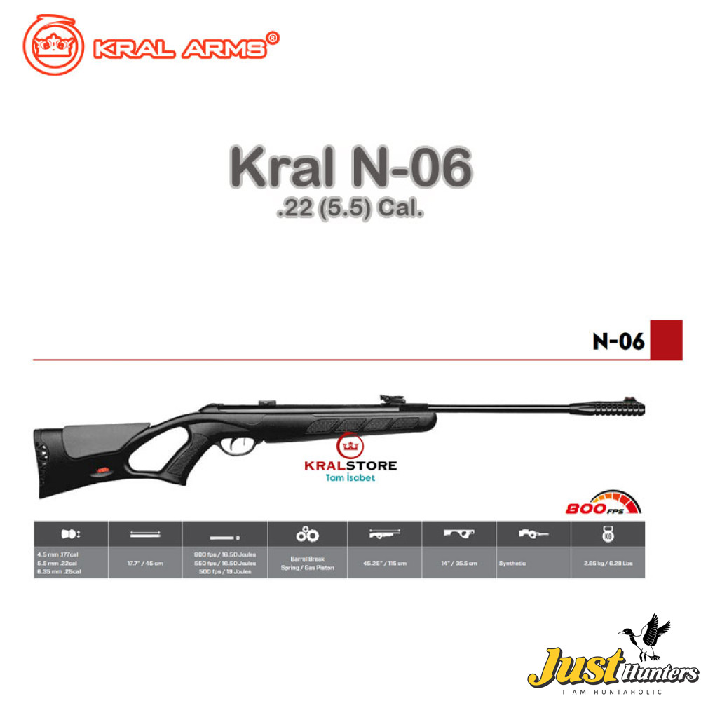 Kral Arms Airgun N-06 Cal .22 - Hunting, Shooting, Airguns, Scopes ...