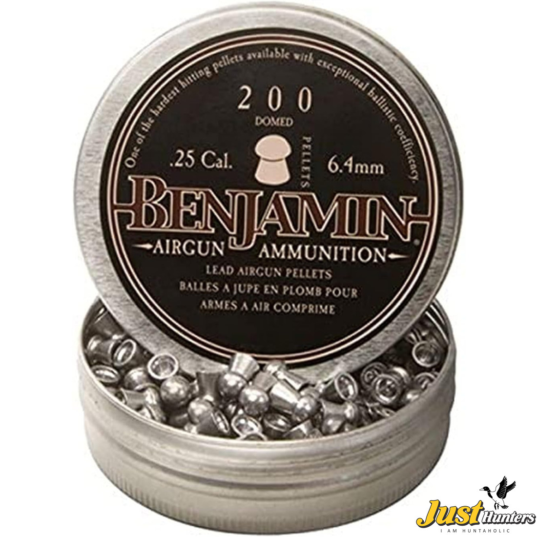 Benjamin Domed Pellets .25 Caliber, 27.8 Grains, (Per 200) - Hunting ...