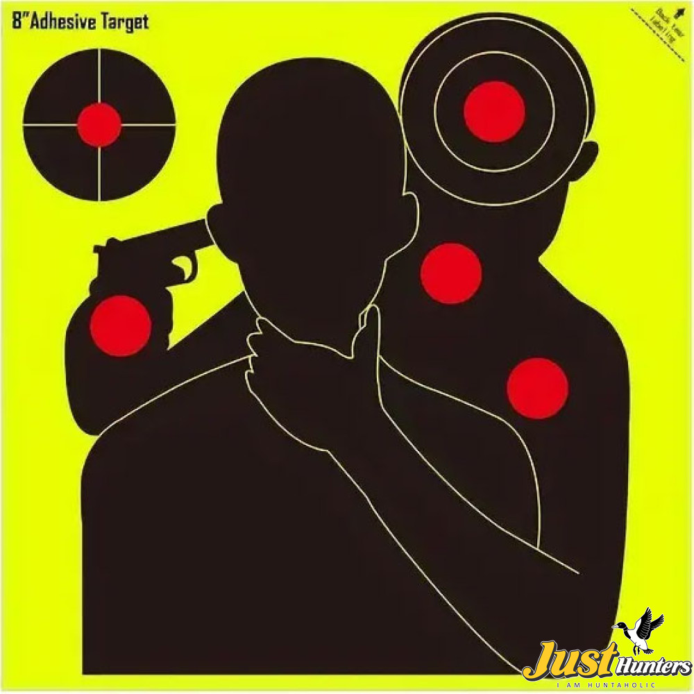 8 Inch Adhesive Shooting Target Face Style Pack of 10 Sheets