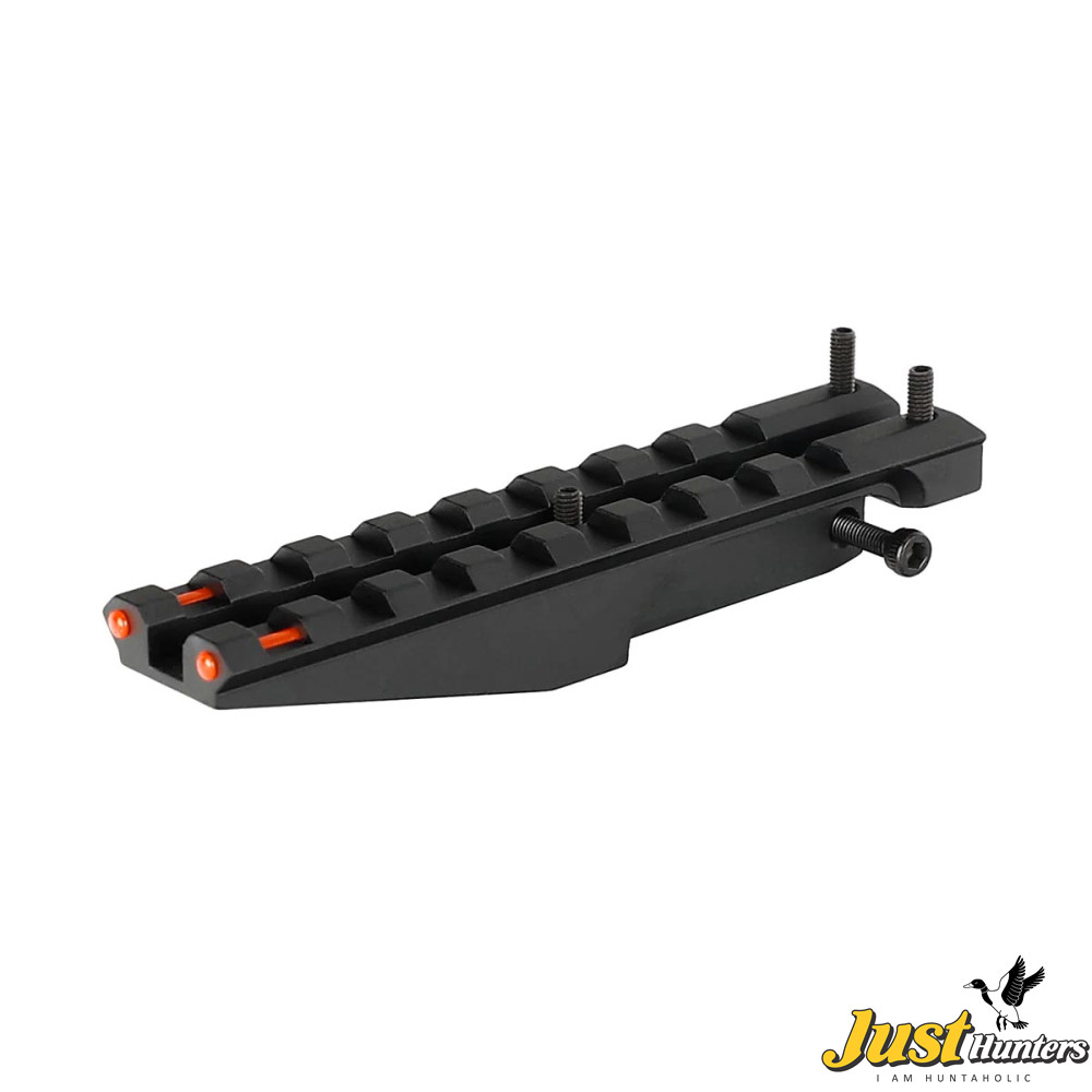 ohhunt AK 47/74 and Saiga Rear Sight Rail Mount with Fiber Optic for ...