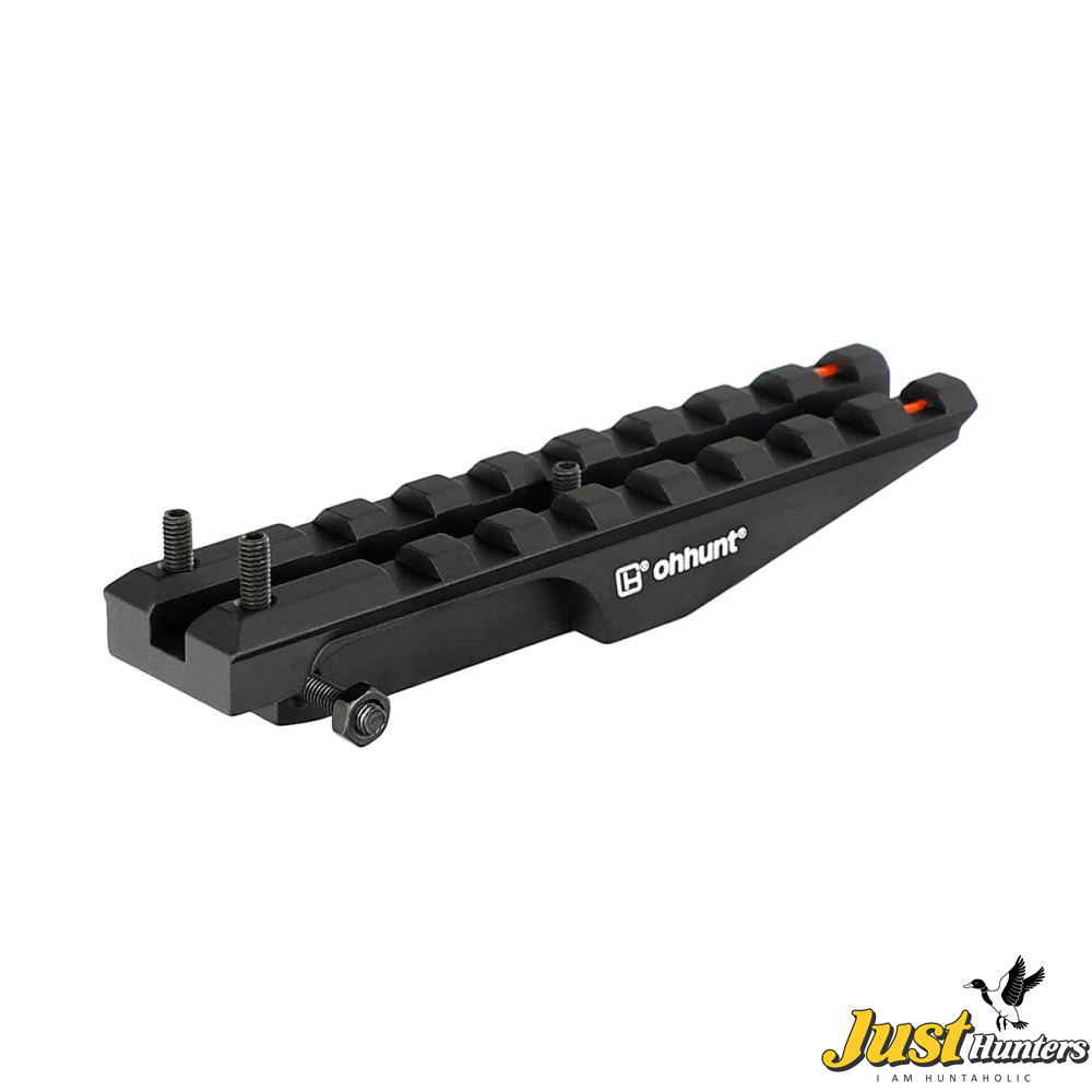 ohhunt AK 47/74 and Saiga Rear Sight Rail Mount with Fiber Optic for ...