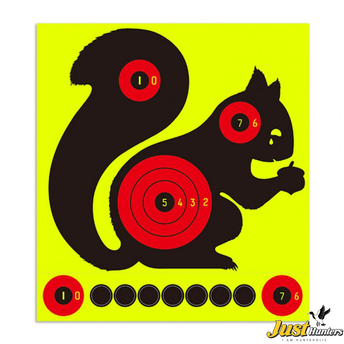 10 Pcs Adhesive Shooting Target Papers Squirrel Fluorescent Sticker