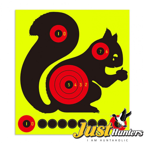 10 Pcs Adhesive Shooting Target Papers Squirrel Fluorescent Sticker ...