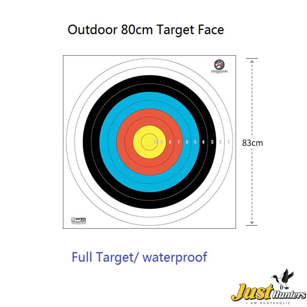 5X Sanlida Archery X10 Polyster Waterproof Target Face 83cm 10 Rings ...