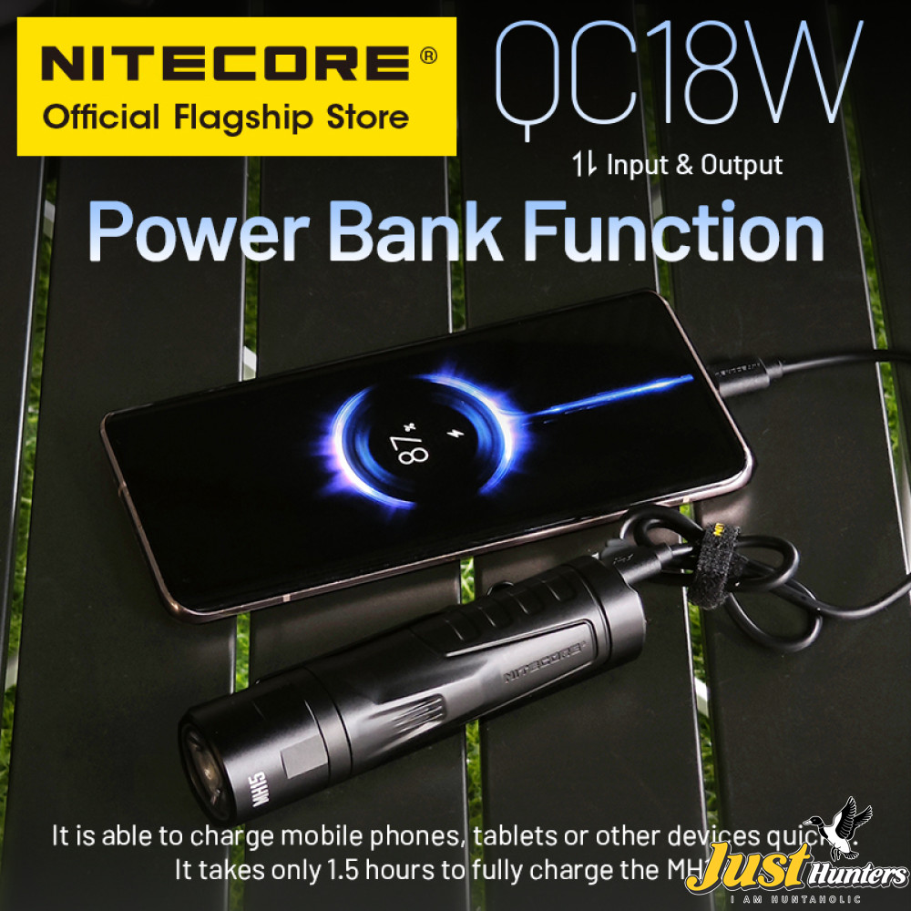 NITECORE MH15 USB-C Rechargeable Flashlight LED 18W QC Fast Charge EDC ...