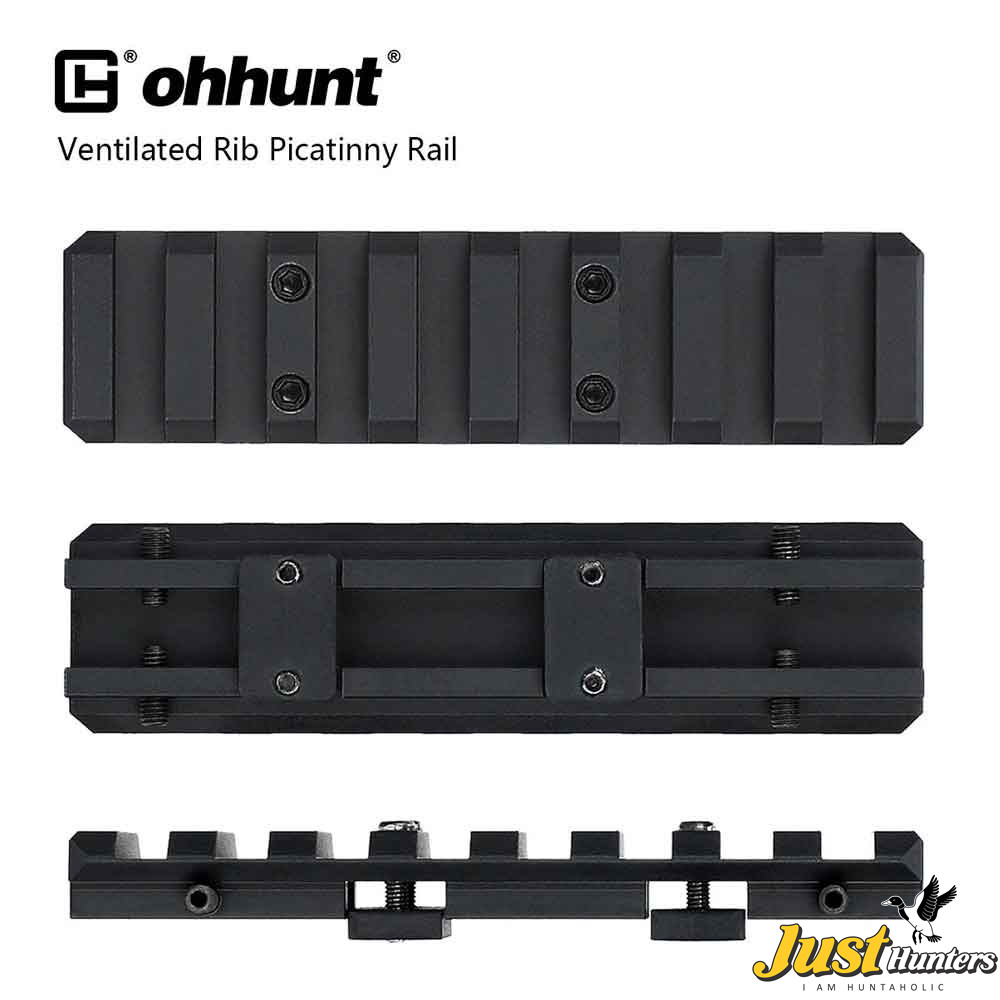 Buy Ohhunt Ventilated Shotgun Rib Mount Picatinny Rail - 3.35 inch 8 Slot