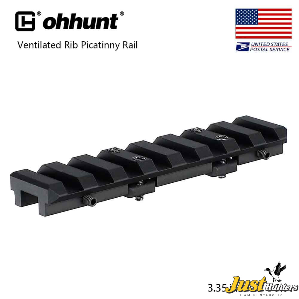 Buy Ohhunt Ventilated Shotgun Rib Mount Picatinny Rail - 3.35 inch 8 Slot