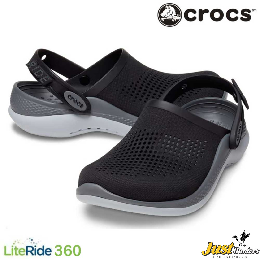 Buy Crocs LiteRide 360 Clogs Black / Slate Grey Online Best Price in ...
