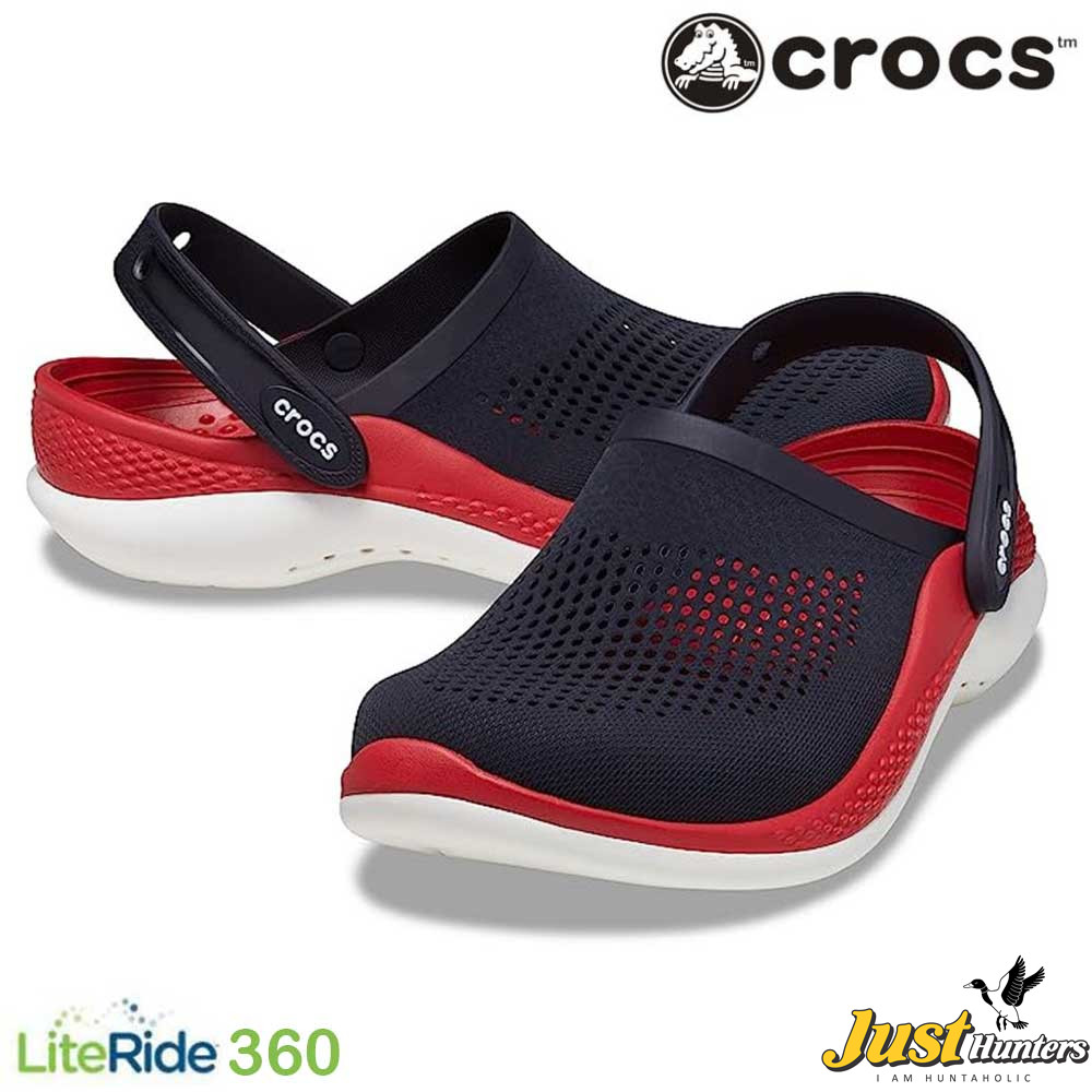 Buy Crocs LiteRide 360 Clogs Black / Pepper Red Online Best Price in ...