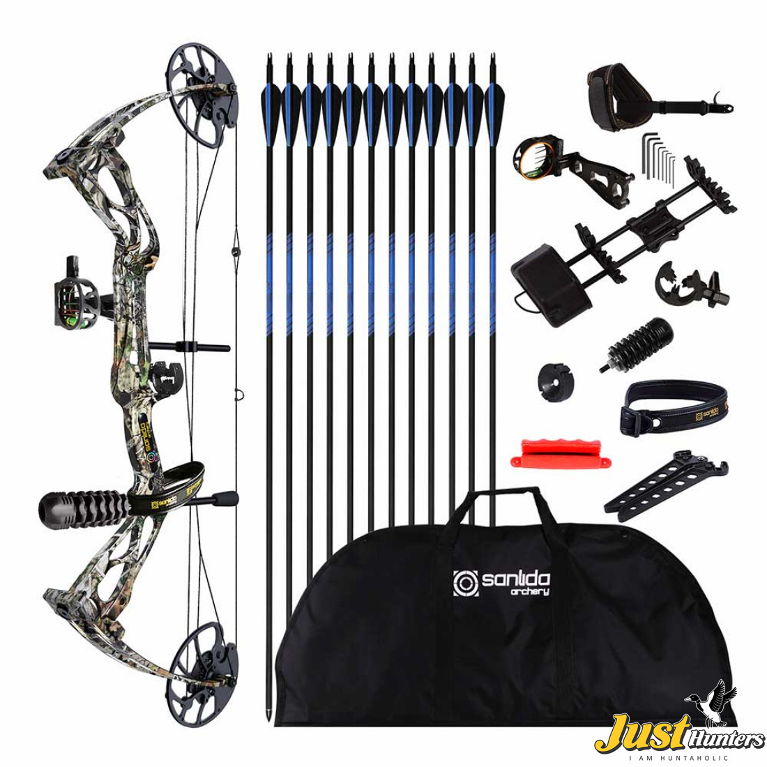 Sanlida Archery Dragon X8 Compound Bow Camo Pro Kit 70lbs - Hunting ...