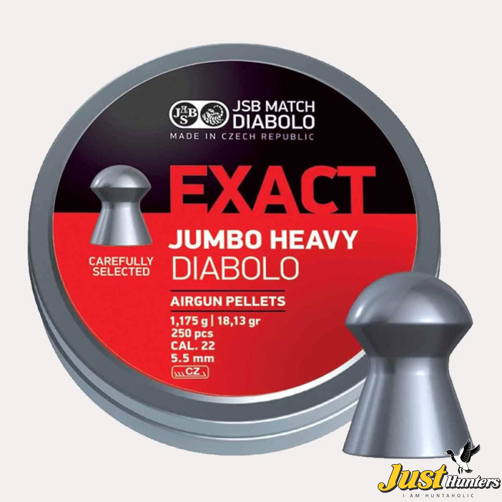 JSB Exact Jumbo Heavy .22 Cal. 18.13gr 250 PCs - Hunting, Shooting, Airguns, Scopes, Camo ...