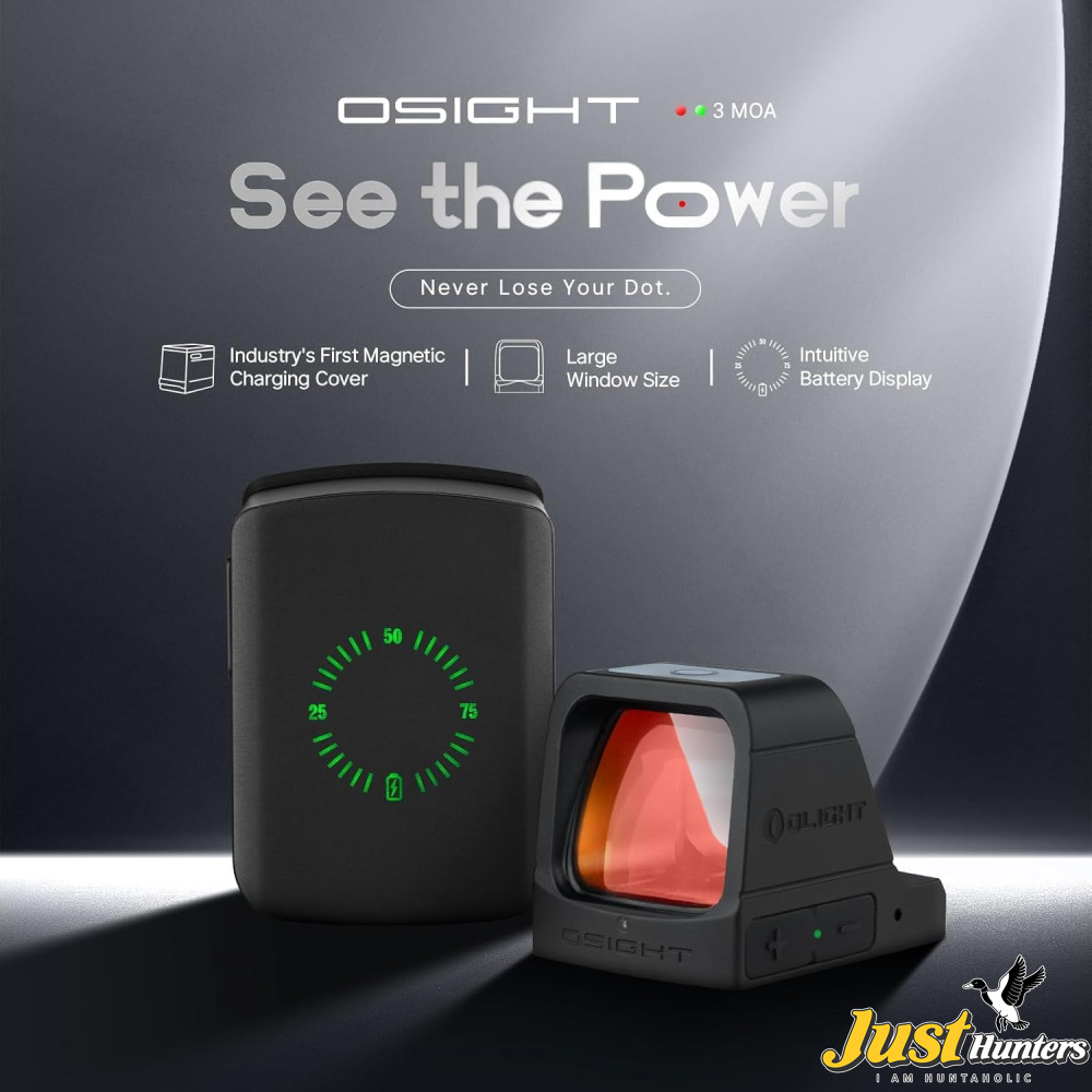 OLIGHT Osight 3 MOA Rechargeable Red Dot Open Reflex Sight with ...