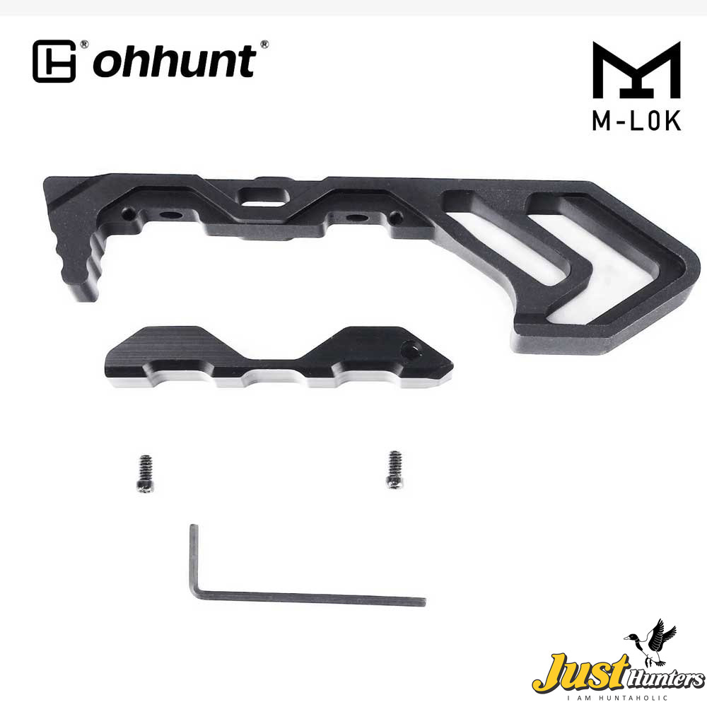 M-LOK Handstop Barricade Stop Aluminum Angled Foregrip for AR-15 AR-10 - Black - Hunting ...
