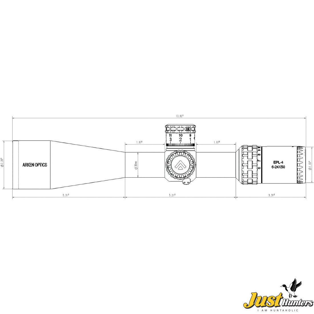 Arken Optics EPL4 4-16X44 FFP Illuminated Reticle with Zero Stop 30mm Tube Price in Pakistan