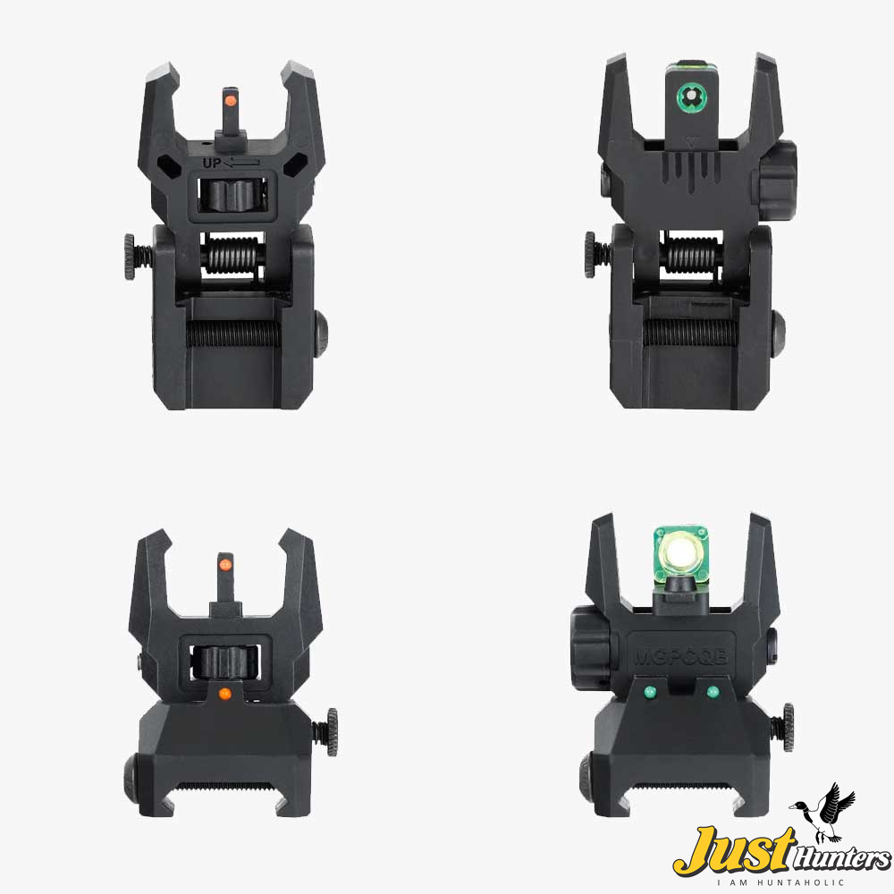 Ohhunt® Green Red Dot Flip Up Sights Fiber Optics Polymer Front Rear ...