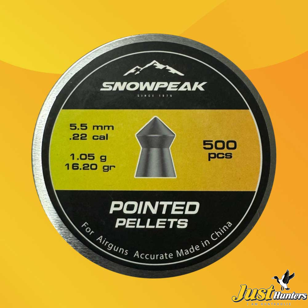 Snow Peak Pointed Pellets .22 (5.5) Cal. 16.20 Gr 500 Qty. - Hunting ...