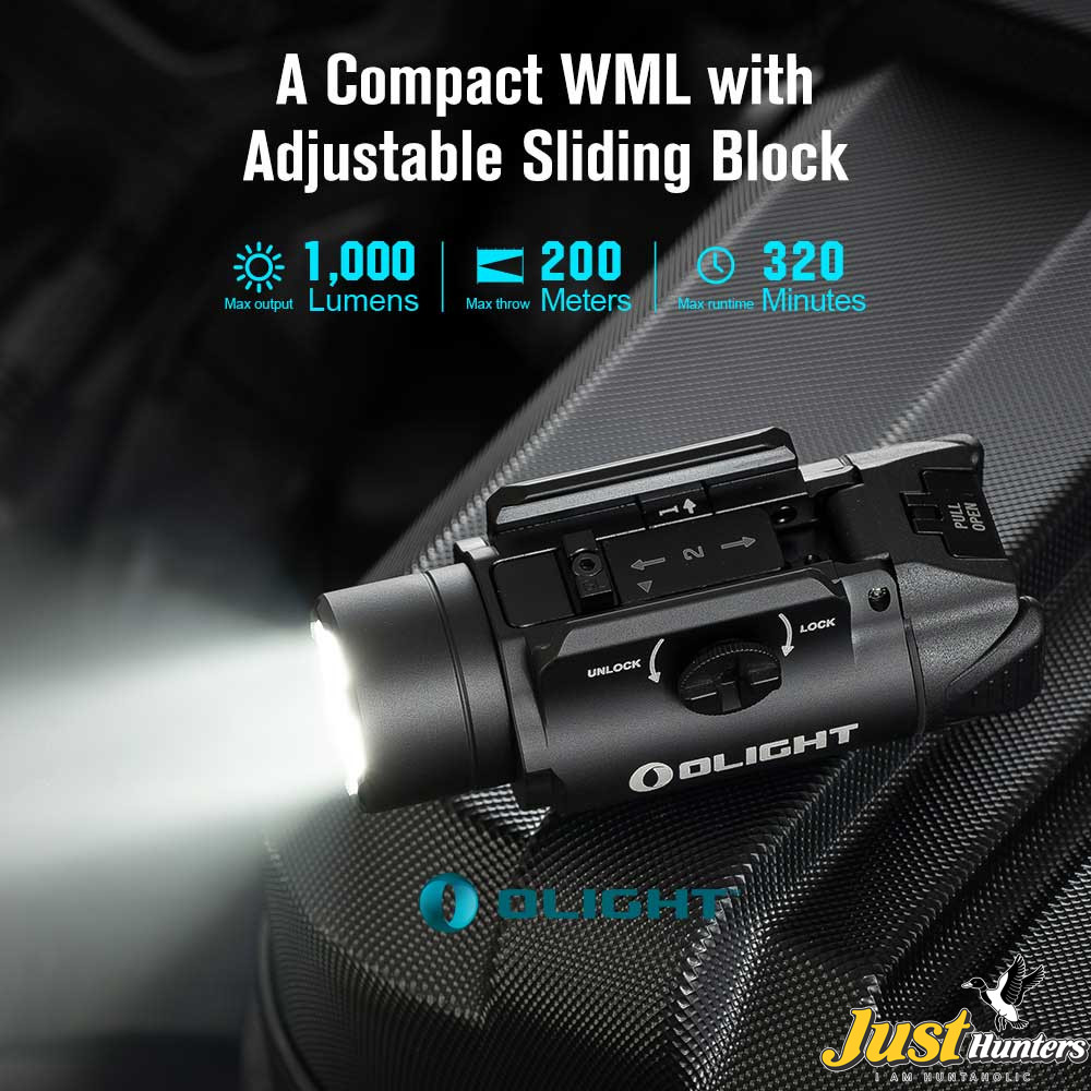 OLIGHT PL-3S Valkyrie 1000 Lumens Compact Weaponlight Rail-Mounted ...
