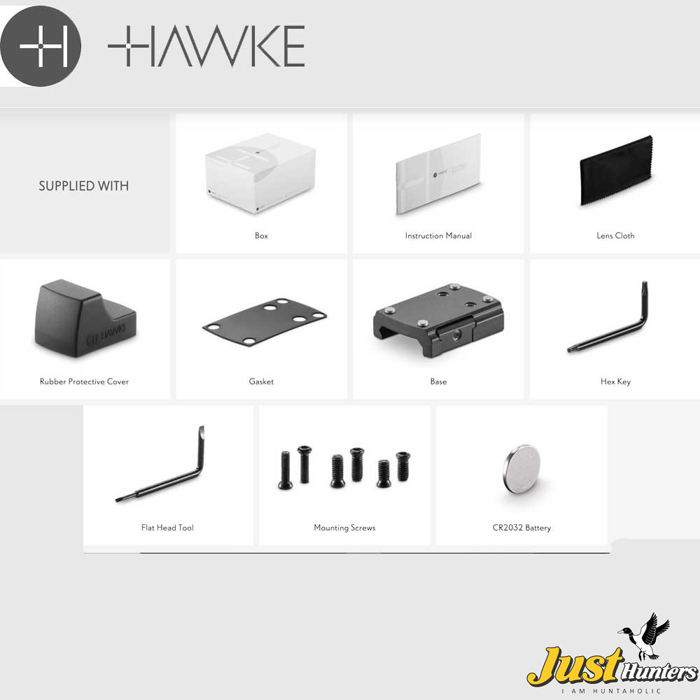 Hawke Endurance Reflex Sight 3 MOA Dot Weaver Rail and RMSc Mount ...